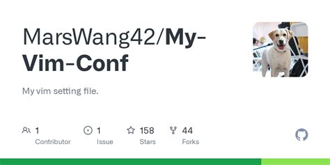 GitHub MarsWang42 My Vim Conf My Vim Setting File