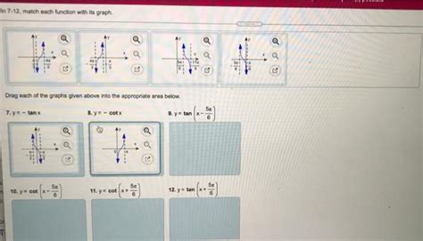 Solved In 7 12 Match Each Function With Its Graph Drag