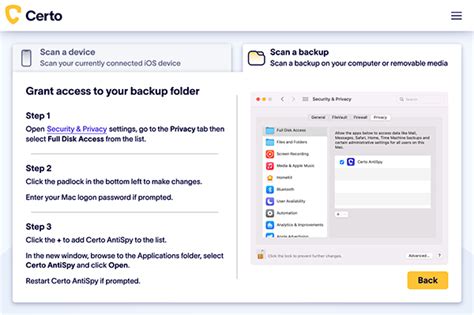 How To Scan A Backup With Certo Antispy Certo Software