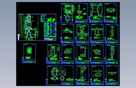 法兰安全阀cad图纸 弹簧启式阀门48y 16c 零件图 安全阀cad图纸 Autocad 2004 模型图纸下载 懒石网