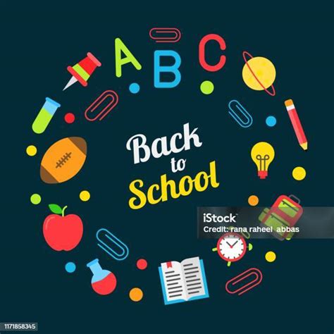 학교 포스터 템플릿 벡터 일러스트레이션으로 돌아가기 교육에 대한 스톡 벡터 아트 및 기타 이미지 교육 배경 주제 벡터 Istock