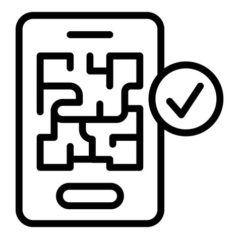 Smartphone Qr Code Icon Outline Vector Test Pcr 15097628 Vector Art At Vecteezy