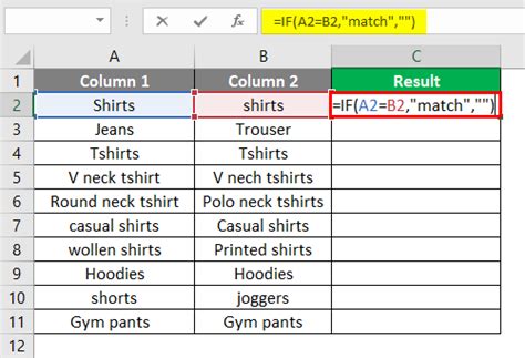 Matching Columns In Excel How To Match Columns In Excel
