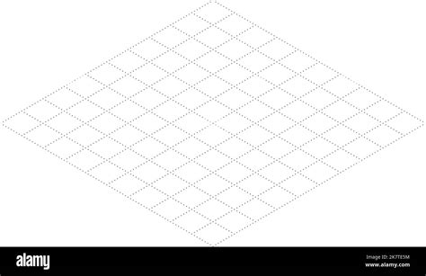 Isometric Grid Dot Line Background Outline Isometric Template Pattern