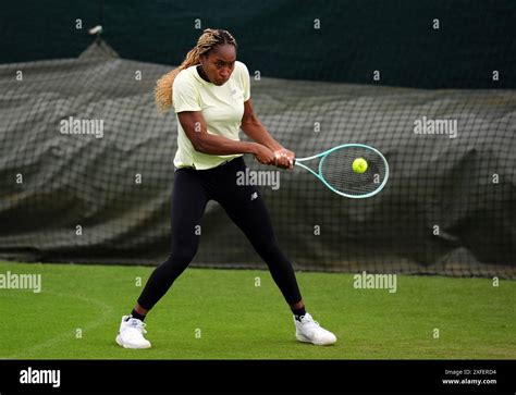 Coco Gauff During A Training Session On Day Three Of The 2024 Wimbledon