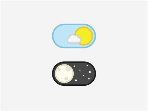 day night toggle button design