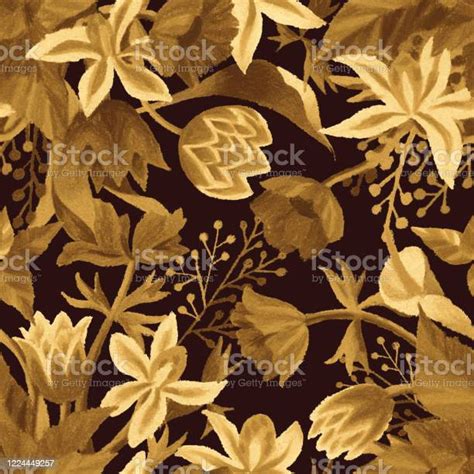 판타지 꽃입니다 추상꽃 손으로 그린 이국적인 장식 식물 꽃 봉오리와 잎 식물성 매끄러운 패턴 0명에 대한 스톡 벡터 아트 및 기타 이미지 Istock