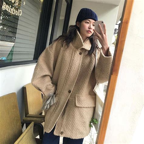 프롬비기닝 크럼블 울누빔하프코트 2color