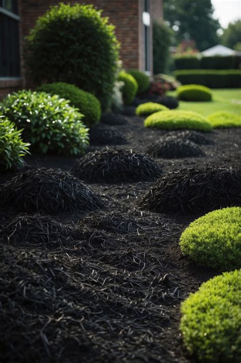 44 Black Mulch Landscaping Ideas