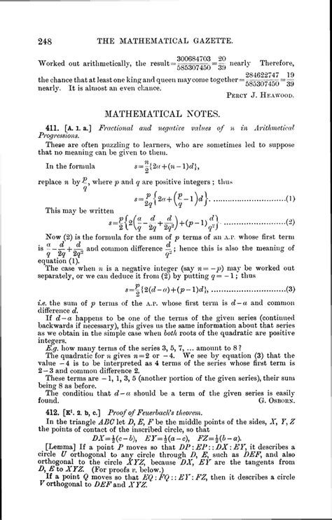 412 [k1 2 B C ] Proof Of Feuerbachs Theorem The Mathematical Gazette Cambridge Core