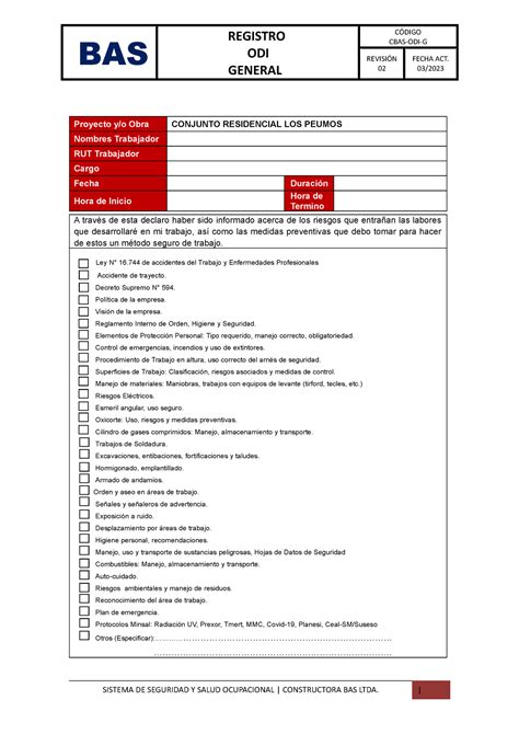 Odi General Cbas Odi G Bas Registro Odi General C Digo Cbas Odi G