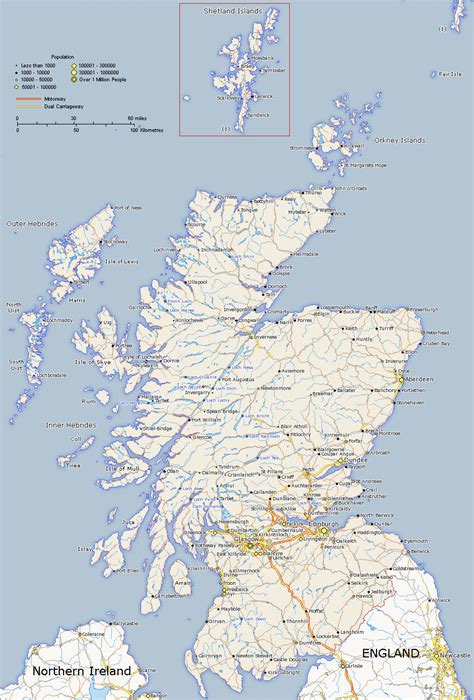Printable Scotland Road Map Detailed Travel Guide And Download