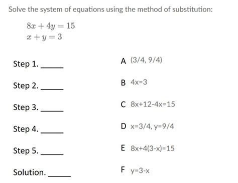 solved solve the system of equations using the method of