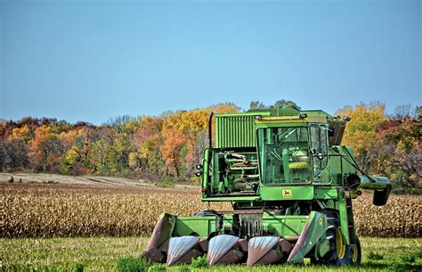 Old John Deere Corn Pickers Oliver Super 88 Tractor With Mounted 74 H