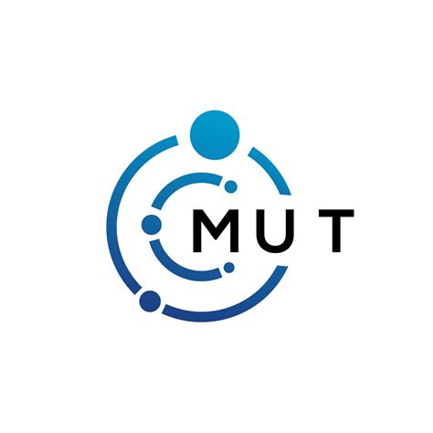 Mut Letter Technology Logo Design On White Background Mut Creative