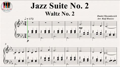 The Music Score For Jazz Suite No 2