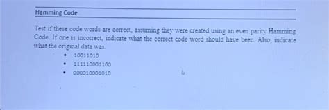 Test If These Code Words Are Correct Assuming They