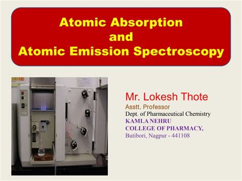 Atomic Absorption Spectroscopy Ppt