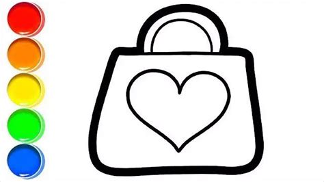 اموزش نقاشی و نحوه کشیدن کیف زنانه برای کودکان