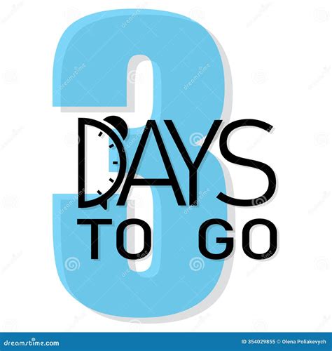 4 Days To Go Countdown Icon Number Four Blue Gradient Background Vector Countdown Symbol