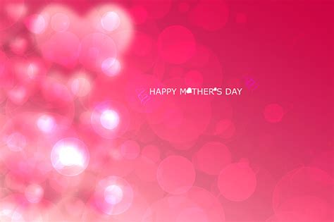 어머니의 날 인사말 카드 추상적 인 축제 붉은 자홍색 보케 배경 질감과 행복한 어머니의 날 텍스트와 마음 사랑의 개념에 대한 아름다운 그림 0명에 대한 스톡 벡터 아트 및