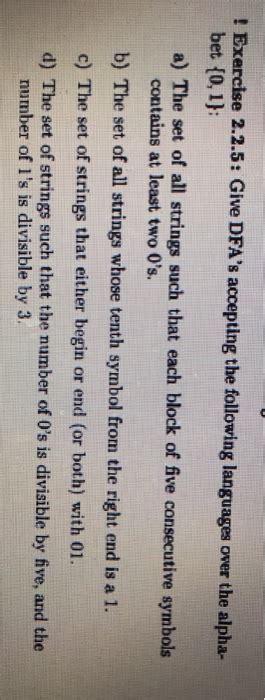 solved exercise 2 2 5 give dfa s accepting the following