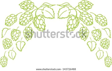 Decorative Hops Vector Illustration Border Stock Vector Royalty Free