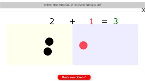 Zapp Leren Visueel Optellen En Verschuiven Van Cirkels Om De Som Te Zien Zim Javascript