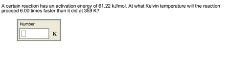 Solved Help With Problem A Certain Reaction Has An