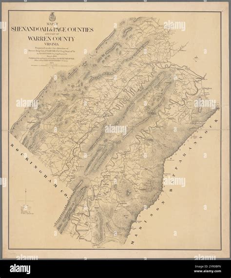 Map Of Shenandoah And Page Counties And Part Of Warren County Virginia