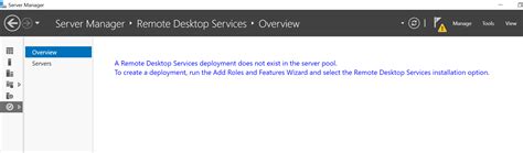 A Remote Desktop Services Deployment Does Not Exist In The Server Pool Windows 2016 Microsoft Qanda