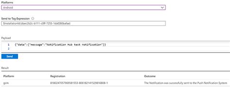 Azure Notification Hub Cannot Send Push Notification To Specific Tag