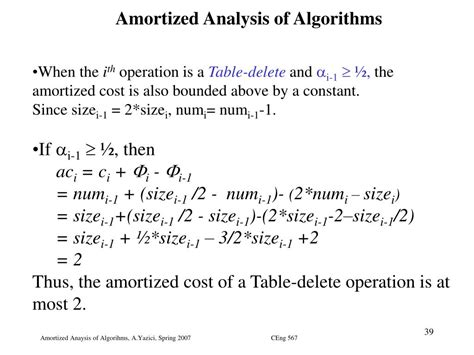 Ppt Amortized Analysis Of Algorithm S Powerpoint Presentation Free