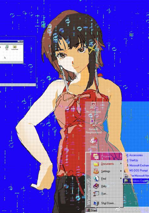 Cloudyooooo Iwakura Lain Microsoft Windows Serial Experiments Lain
