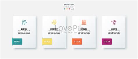 단계와 Infographic 비즈니스 개념 일러스트 무료 다운로드 Lovepik