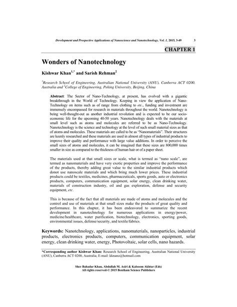 Pdf Wonders Of Nanotechnology