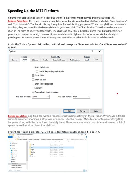 Speeding Up The Mt4 Platform Reduce Price Bars Pdf Computer File