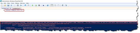 packagemanagementinstall package no match was found for the specified search criteria and