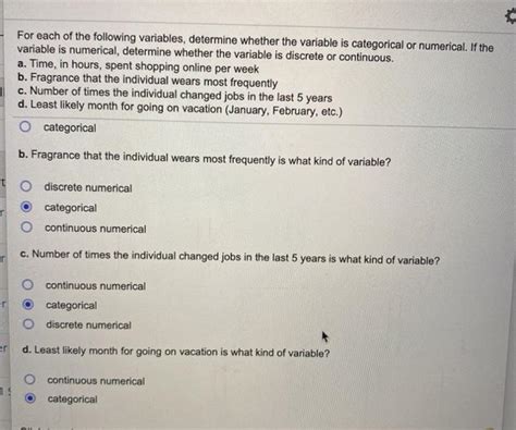 Solved For Each Of The Following Variables Determine Chegg