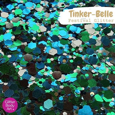 Chunky Glitter Mix Tinker Belle Temporary Tattoo Store