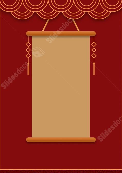 Designing A Unique Red Scroll With Creativity Page Border Background