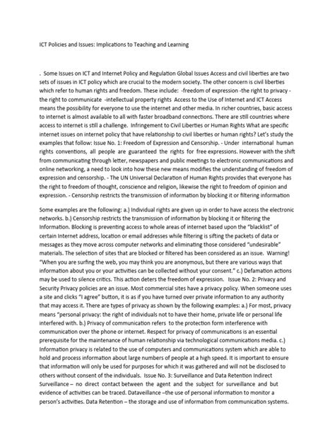 Ict Policies Pdf Privacy Internet