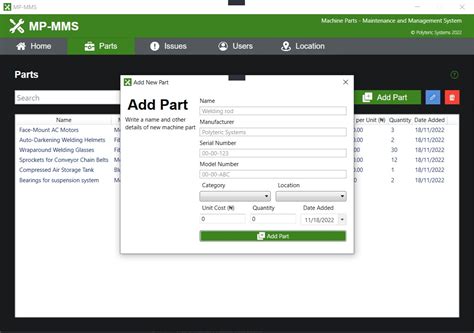 Github Zadokjoshua Mp Mms Machine Parts Management And Maintenance