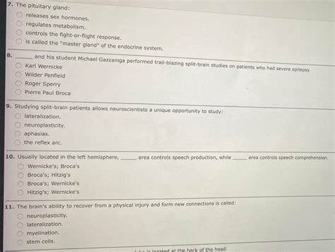 Solved 7 The Pituitary Gland Releases Sex Hormones