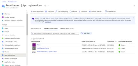 franchise system email capture authentication