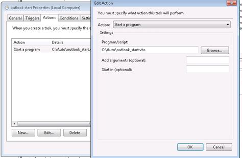 Vbscript Auto Start Outlook Using Vbacript Prompts Password Always Stack Overflow