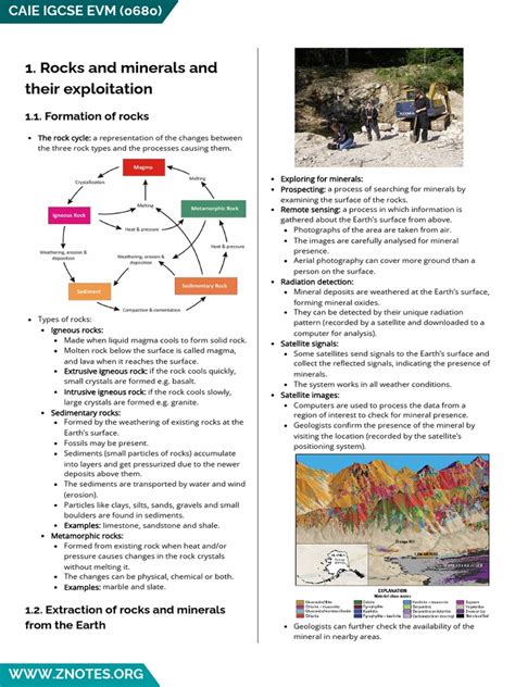 caie igcse evm 0680 theory v1 pdf rock geology mining