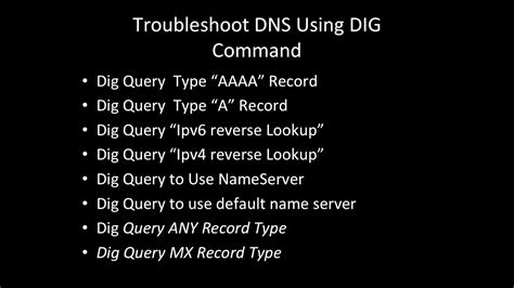 Dig Command Example For Dns Lookup Dns Trubleshooting Youtube