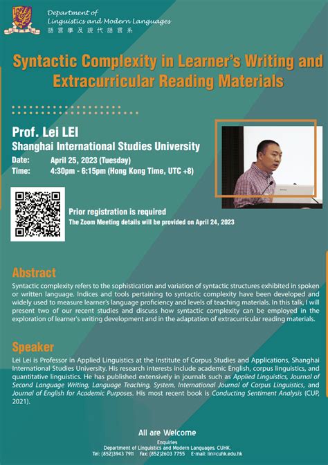 syntactic complexity in learner s writing and extracurricular reading materials department of