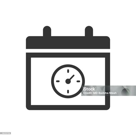 Time Schedule Management Icon Stock Illustration Download Image Now Calendar Clock Icon
